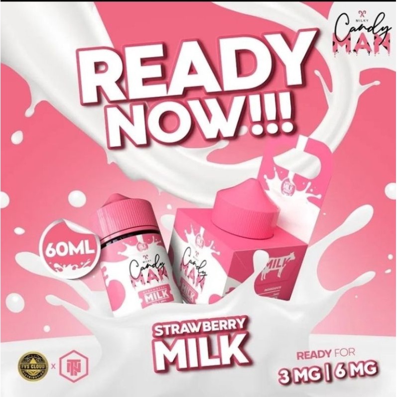 Jual Liquid Candyman Milk Strawberry 60ML - Candy man Milk Strawberry ...
