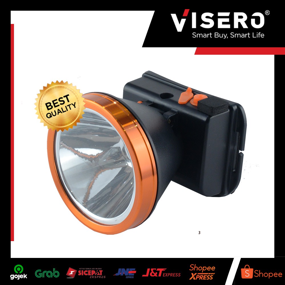 Jual Senter Kepala Besar / Headlamp Besar 45W Super Terang Visero VHL ...