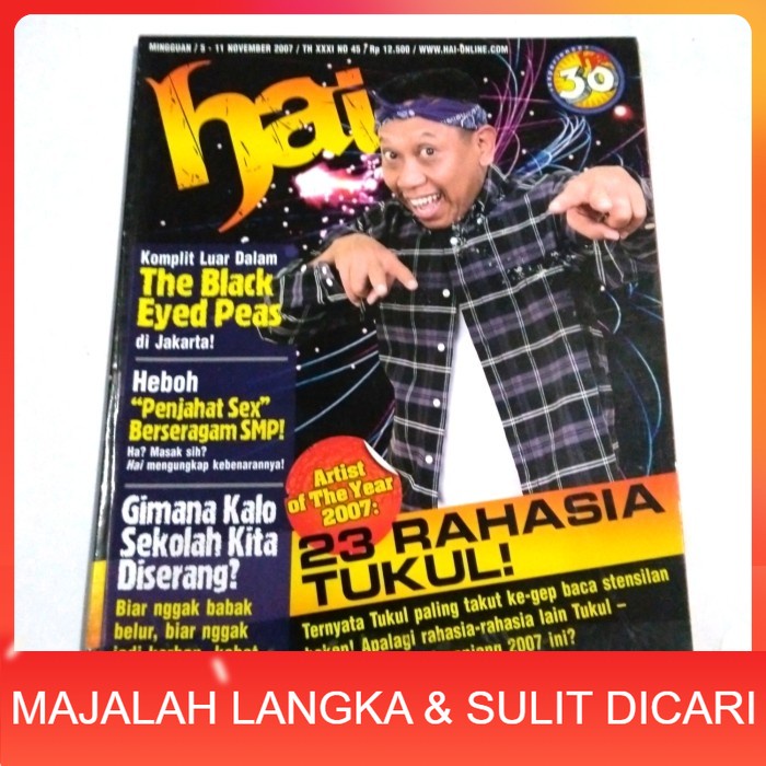 Jual Majalah HAI No.45 Nov 2007 Cover TUKUL ARWANA Langka | Shopee Indonesia