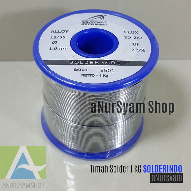 Jual Timah Solder 1 Kg SOLDERINDO Flux Cored 15/85 1.0mm | Shopee Indonesia
