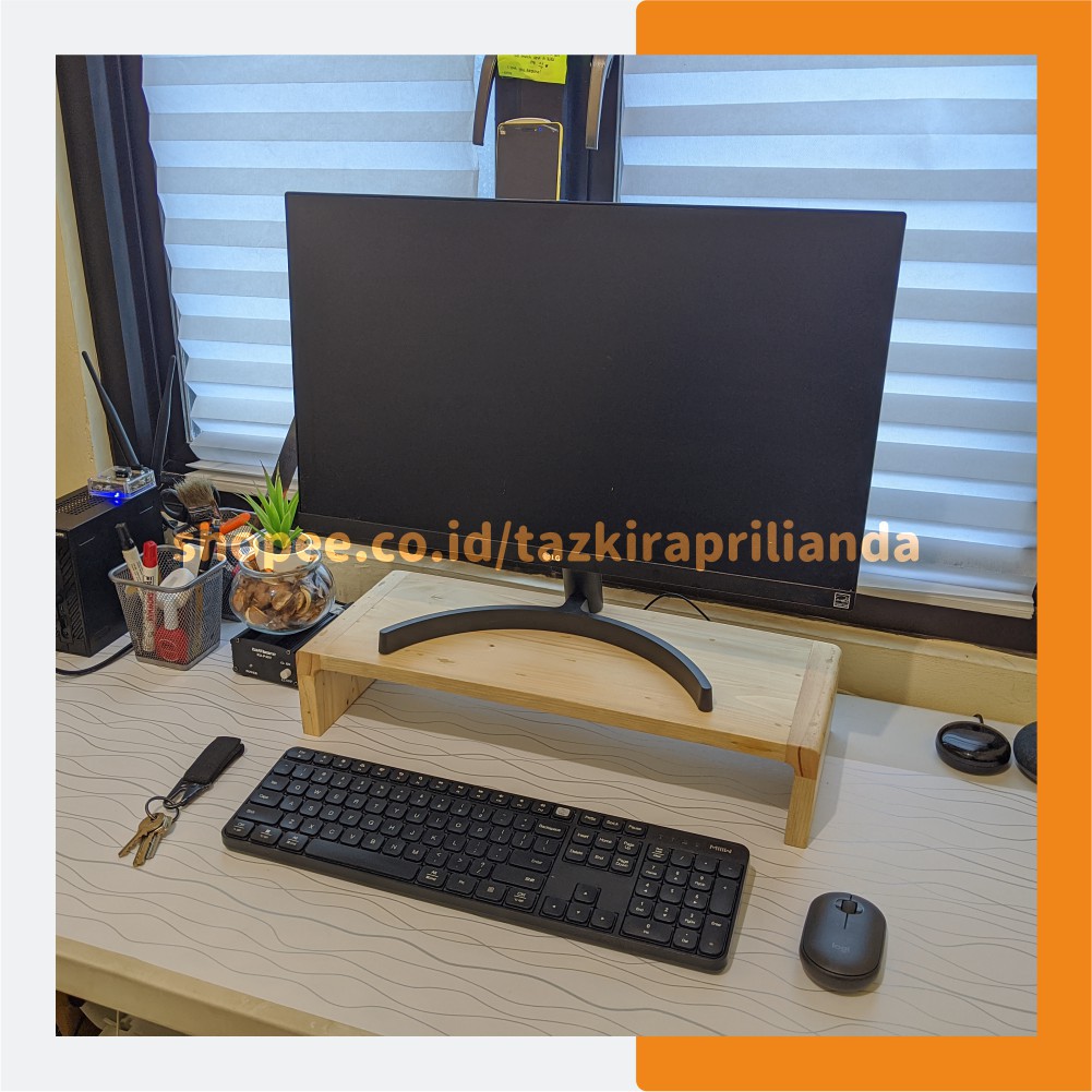 Jual Wood Stand Monitor Stand Kayu Monitor | Shopee Indonesia