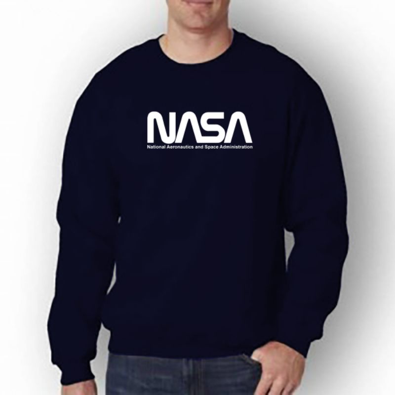 Jual GSL Sweater Pria Distro NASA Navy Switer Cowok Dewasa Lengan ...