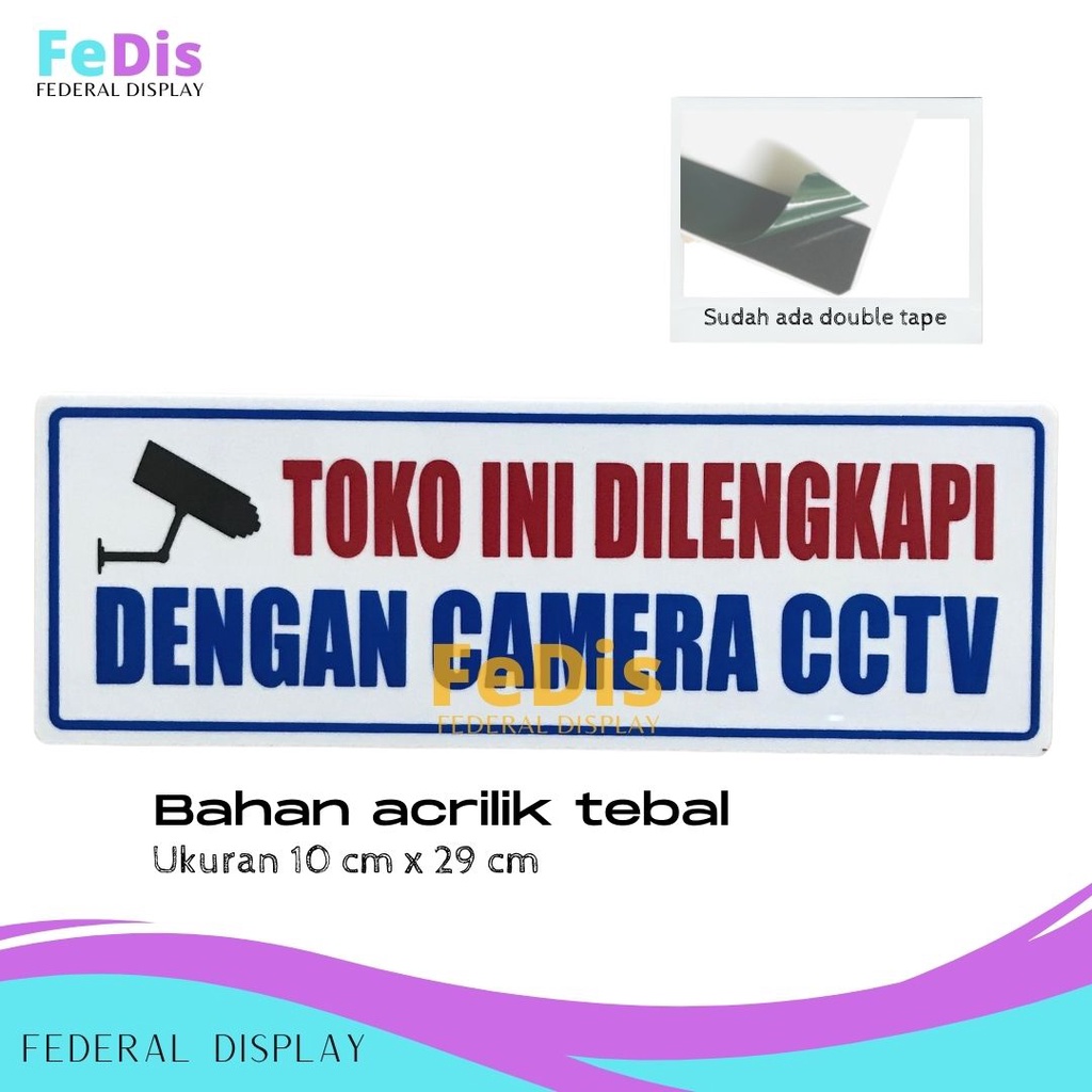 Jual SIGNBOARD TOKO INI DILENGKAPI DENGAN CCTV | Shopee Indonesia