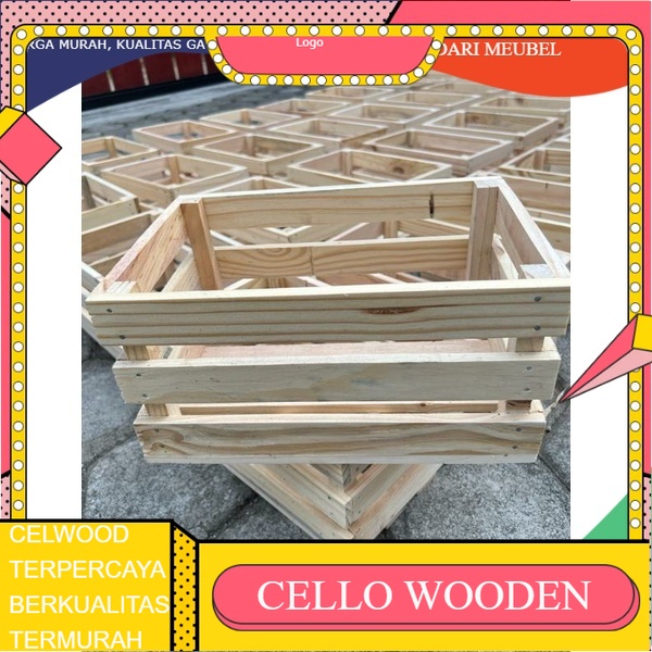 Jual 30 X 20 X 15 CM MINI WOOD CRATES KOTAK KAYU PETI KAYU JATI BELANDA ...
