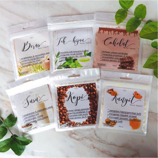 Jual Masker Wajah Bubuk Organik Premium By Yorie 15gr | Shopee Indonesia