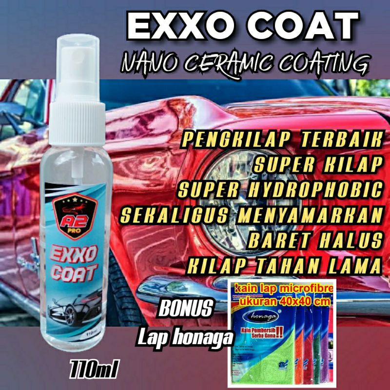 Jual Exxo Coat By A2 Pro - nano ceramic/coating mobil/poles body glossy/pengkilap body/motor ...