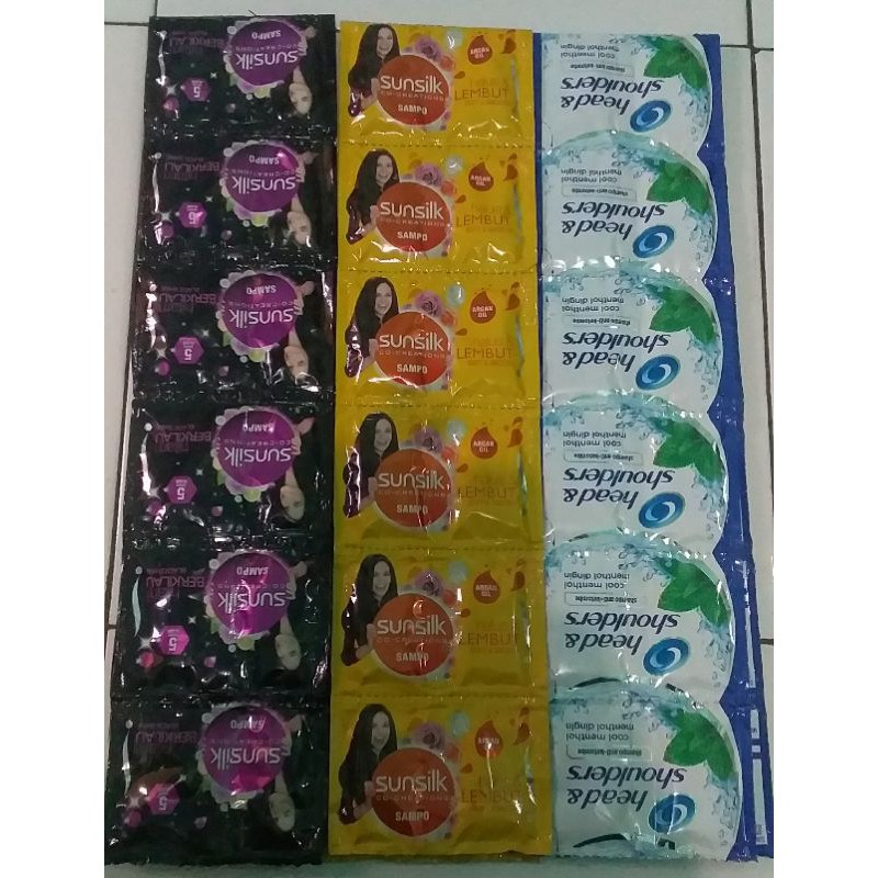 Jual SUNSILK BLACK SHINE HITAM , SOFT SMOOTH KUNING DN HEAD&SHOULDERS ...