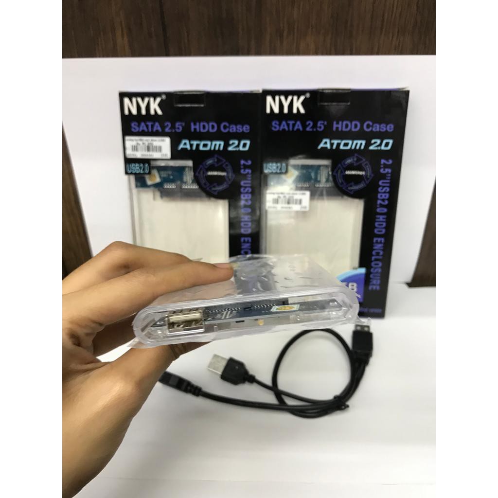 Jual Casing Hardisk NYK SATA 2.5" HDD Case Atom USB 2.0 HDD Enclosure Transparant | Shopee Indonesia