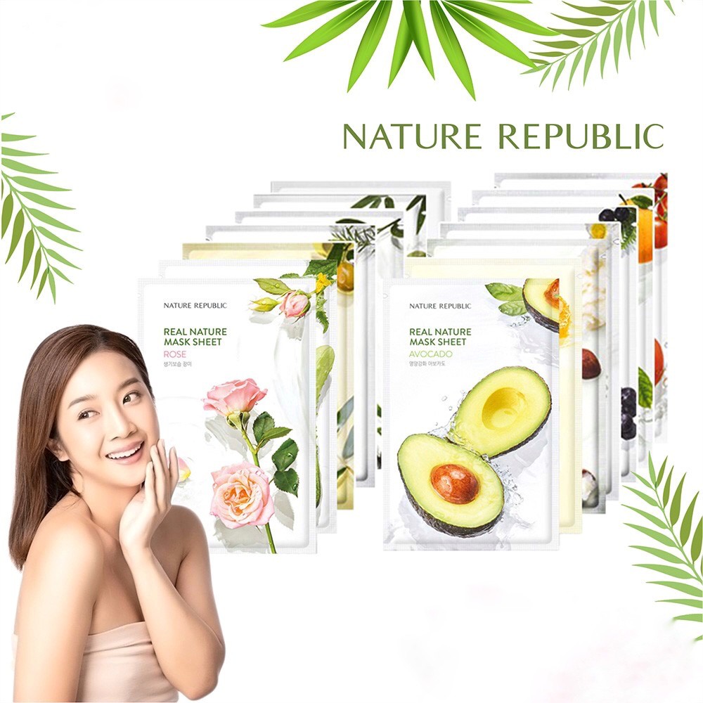 Jual NATURE REPUBLIC SHEET MASK / MASKER WAJAH SKINCARE ORIGINAL ...