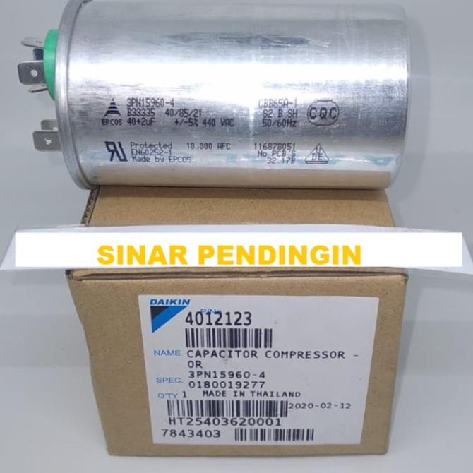 Jual Capacitor / Kapasitor Ac Daikin Ftne25 1Pk Ftne50 2Pk 40+2Uf ...