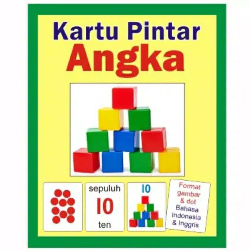 Jual Flashcard Kartu Pintar Angka / flash card belajar berhitung ...