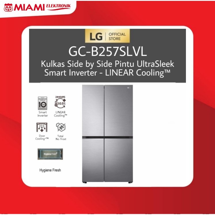 Jual LG GC-B257SLVL Kulkas Side by Side Pintu Ultra Sleek Smart Inverter 647L | Shopee Indonesia