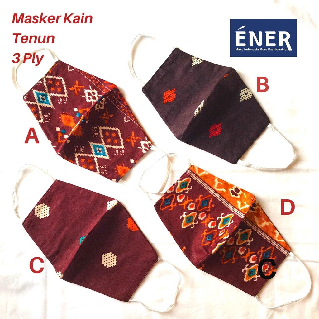 Jual MASKER KAIN PREMIUM TENUN 3 PLY - NON MEDIS | Shopee Indonesia
