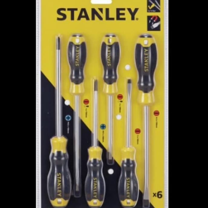 Jual Obeng Plus Minus 6 Pcs Set Stanley STMT66672 Cushion Grip S/Driver ...