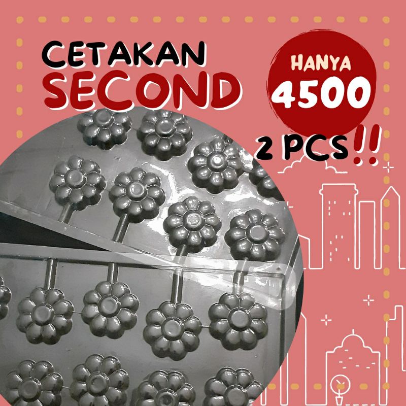 Jual Cetakan Coklat Stik Karakter Second 1 Pack isi 2pcs (Bentuk Bunga ...