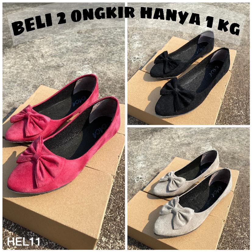 Jual SEPATU BALET POLOS ( BAHAN BELUDRU ASLI ) MOTIF KUPU-KUPU REALPICT ...