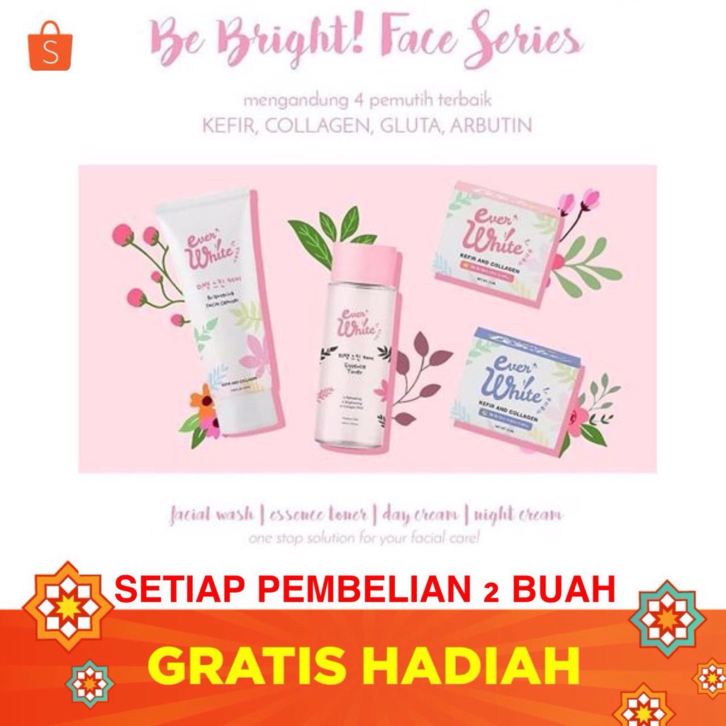 Jual [FREE GIFT] Everwhite Be Bright! Face Series Set / Ever White ...
