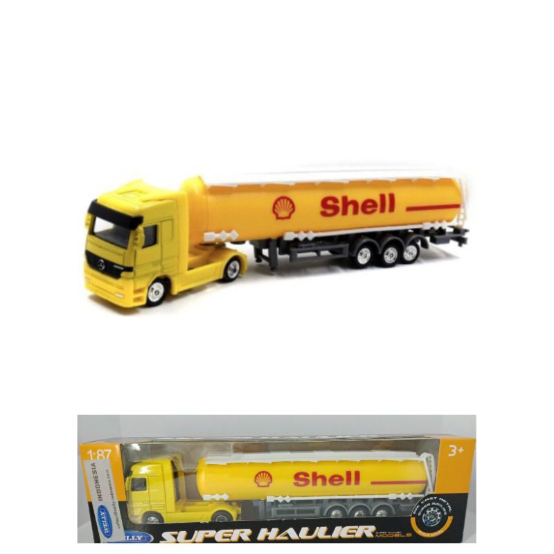 Jual Welly Super Hauler Mercedes-Benz Actros Oil Container Shell ...
