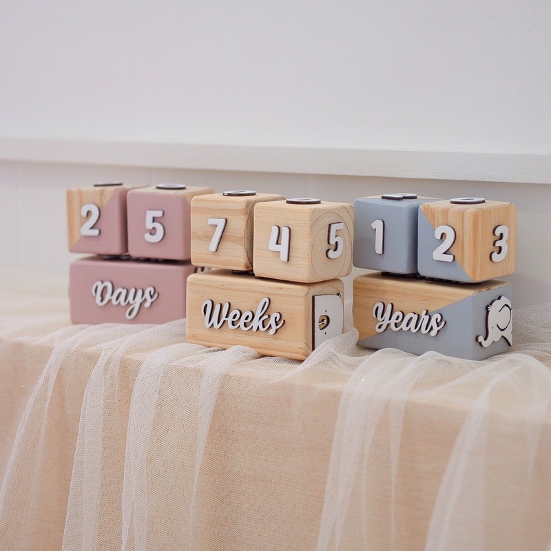 Jual PLAY AND REPLAY - Baby and Pregnancy Wooden Milestones - Kalender ...