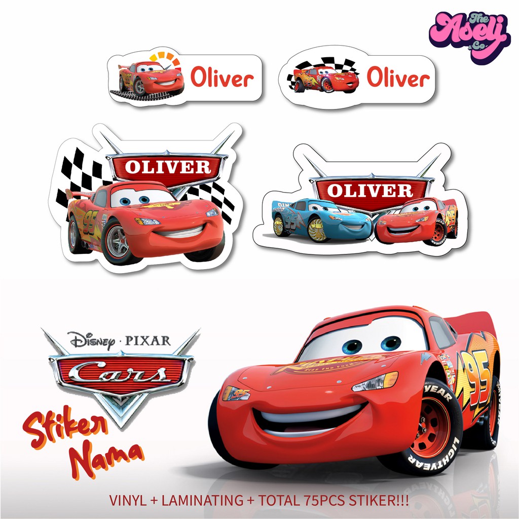 Jual STIKER NAMA TEMA CARS McQUEEN | Shopee Indonesia