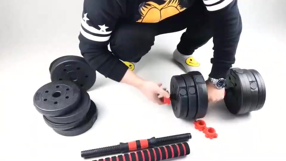 Jual HTD Sport Dumbbell Set 10KG PVC Alat Olahraga Angkat Besi Multifungsi Latihan Otot | Shopee ...