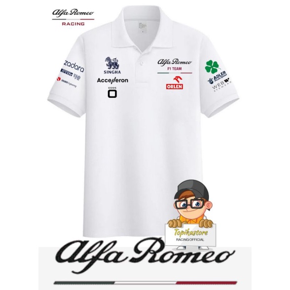 Jual Kaos Pria/Baju pria/Kaos Polo/Kaos Racing Formula 1 Alfa Romeo ...