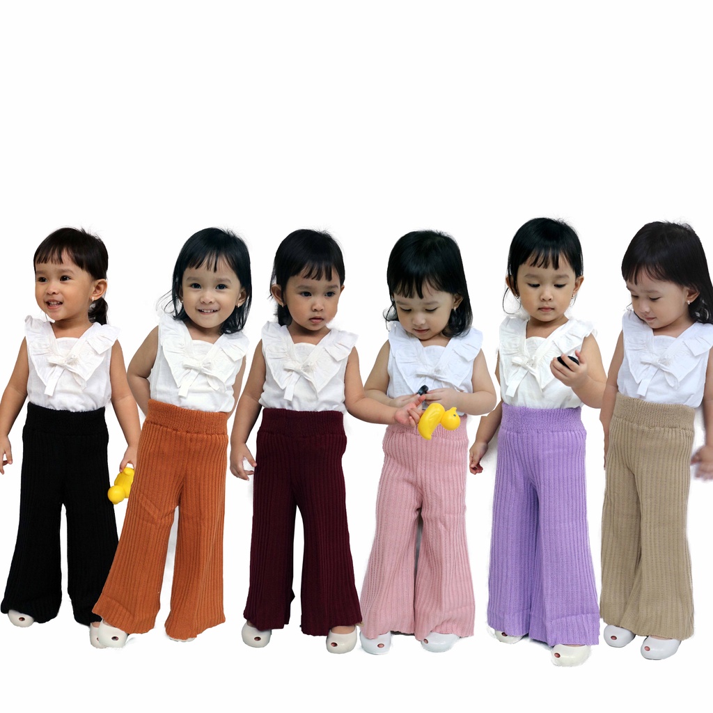 Jual Celana Kulot Anak Perempuan usia 2-9tahun Bahan Knit Rajut ...