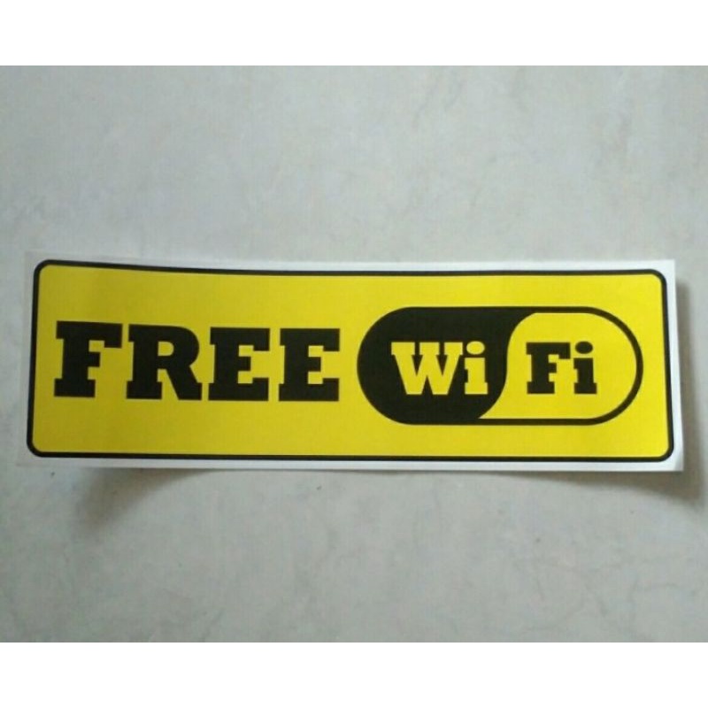 Jual stiker vinyl 7,5x23cm FREE WiFi sign rambu k3 | Shopee Indonesia