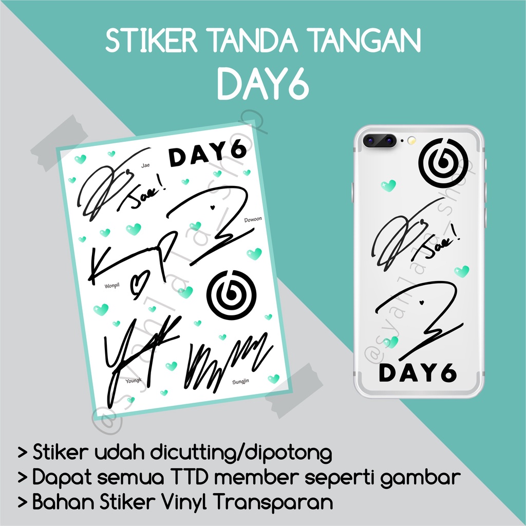 Jual STIKER TANDA TANGAN DAY6 | Shopee Indonesia