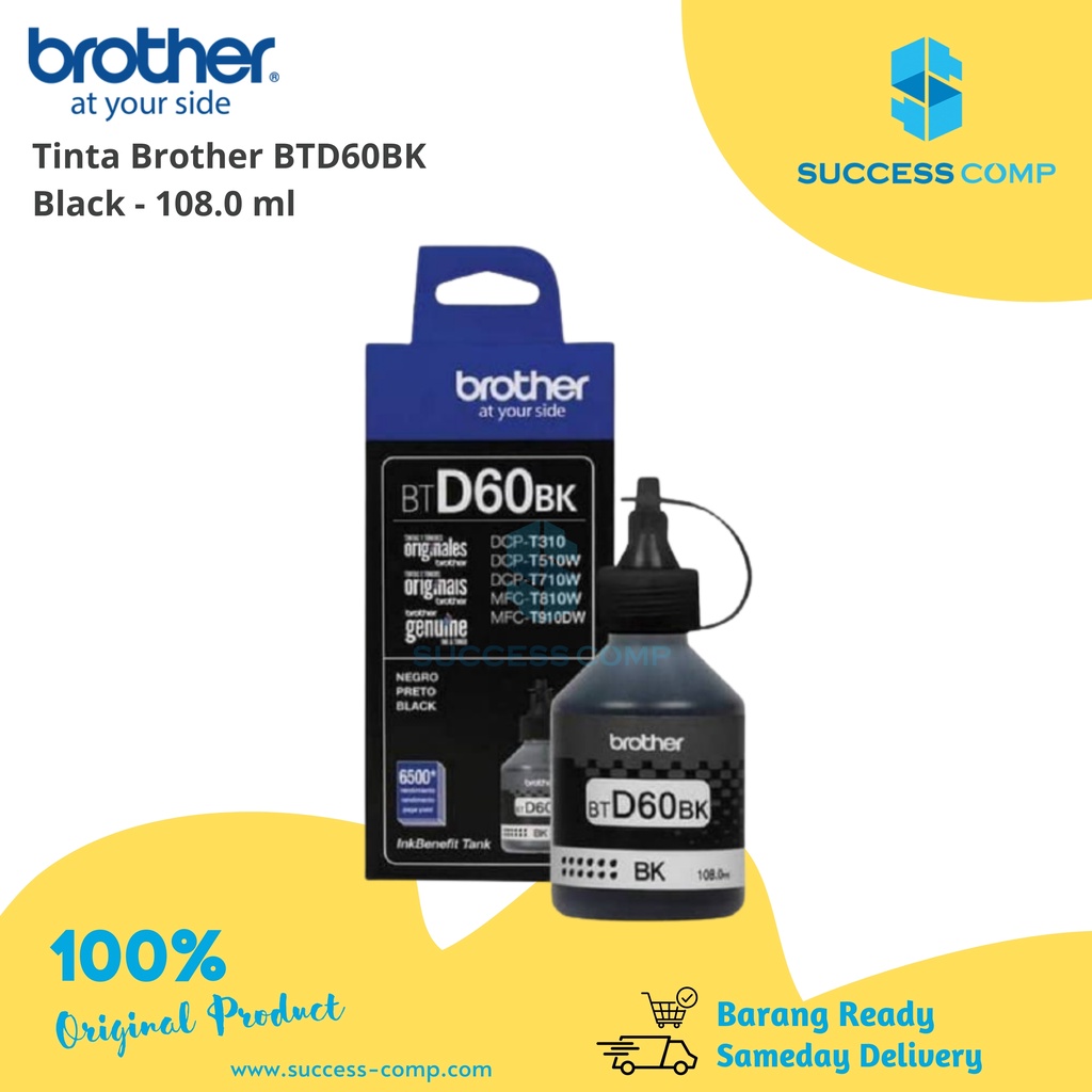 Jual Tinta Brother BTD60BK Original Black BTD60 BK | Shopee Indonesia