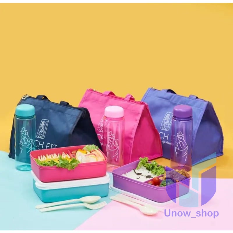 Jual Lunch Box Set Kotak Bekal Makan /Asuka Lunch Bag Set | Shopee Indonesia