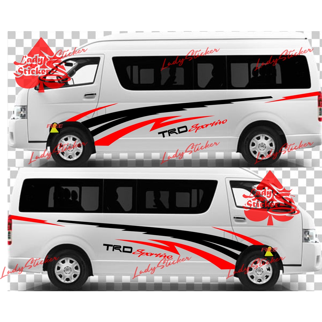 Jual PROMO STICKER STIKER MOBIL HIACE MINI BUS STICKER MOBIL TOYOTA ...