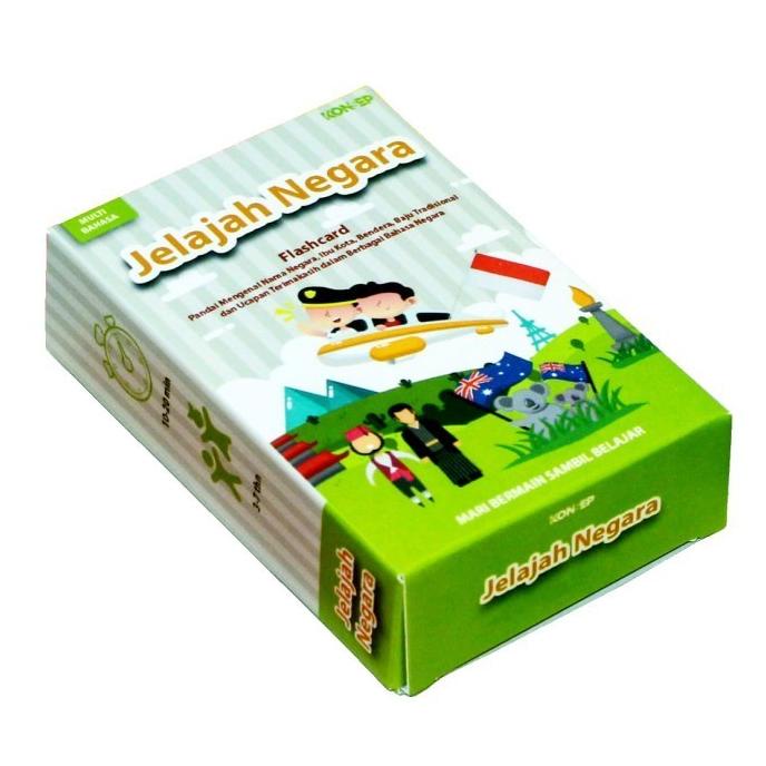 Jual 5 7 50 Flashcard Negara 90gr Negara Kartu Size Bahan Dunia cm ...