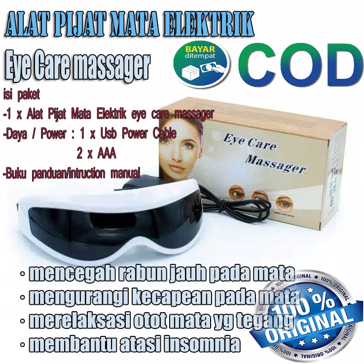 Jual Kacamata Pijat Terapi Alat Pijat Mata Pijit Elektrik Alat Terapi ...