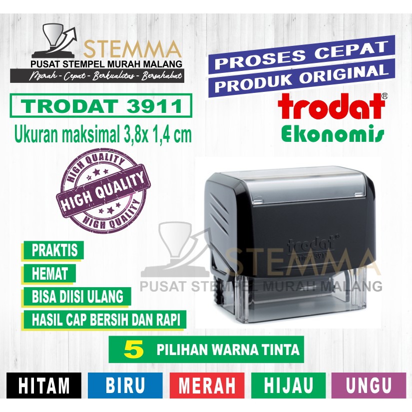 Jual Stempel Custom TRODAT 3911 3912 3913 stempel nama NIP SIP I Logo usaha I Toko Olshop I Nama ...