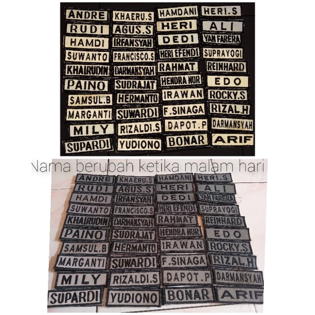 Jual BORDIR NAMA,NAMA MENYALA,NAMA+PEREKAT. | Shopee Indonesia