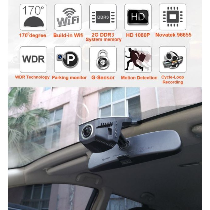 Jual Mobil Kamera DVR Perekam Video Wifi Adas G-Sensor Dash Cam Wide ...
