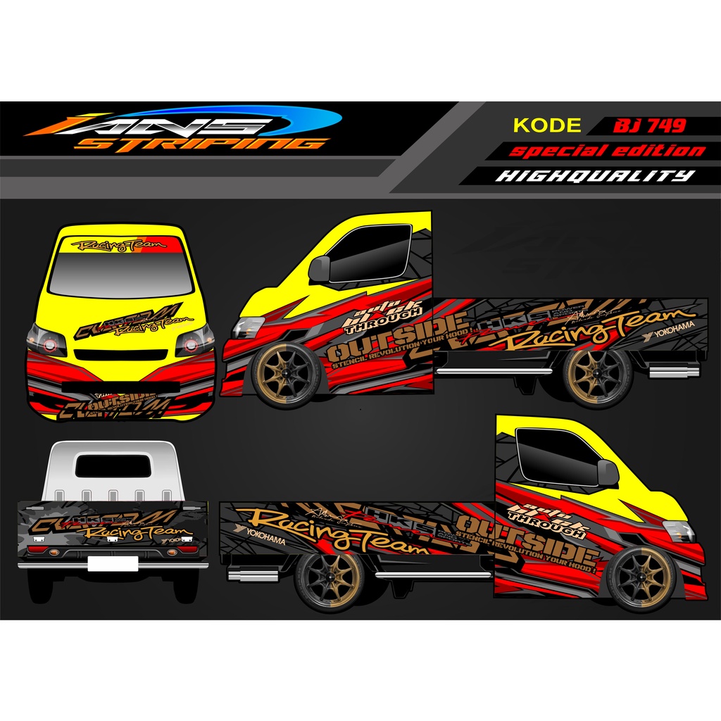 Jual VARIASI STICKER MOBIL PICK UP GRANMAX , CARRY , L300 / DECAL PICK ...