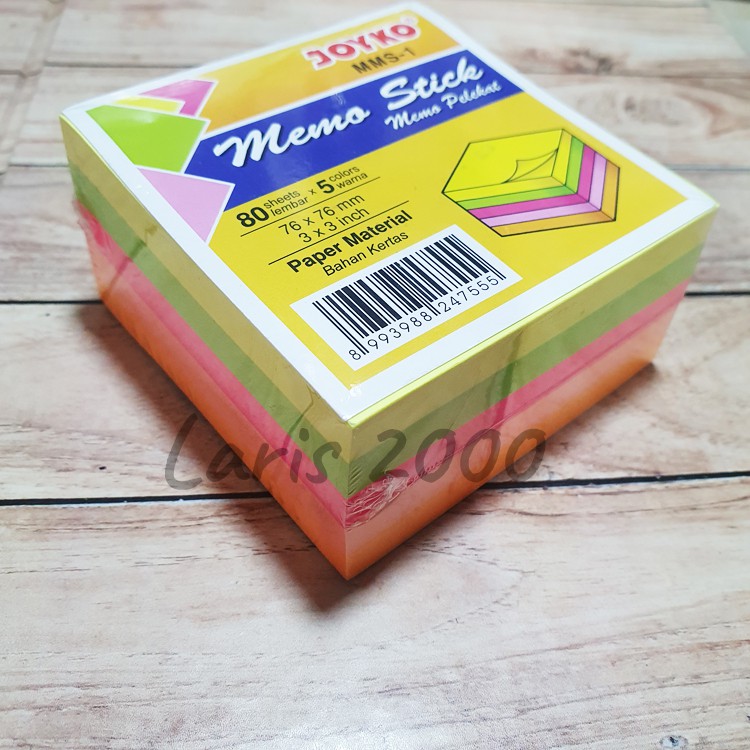Jual Sticky Notes / Memo Stick Joyko 76mm MMS01 (isi 400 lembar ...