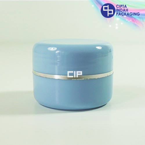 Jual Pot Cream 12,5 gr Biru Muda Full - List Silver | Shopee Indonesia