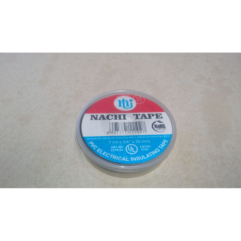 Jual ISOLASI LISTRIK-SILASI PVC-ISOLASI HITAM-NACHI- 3/4 20 meter ...