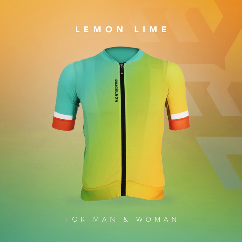 Jual Cycling Jersey Pria Montee Sport Lemon Lime Biking Sepeda Cowok ...
