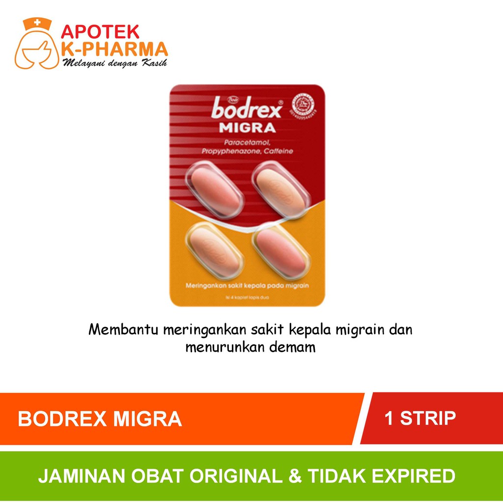 Jual Bodrex Migra Strip Isi 4 Tablet Obat Original Bode | Shopee Indonesia