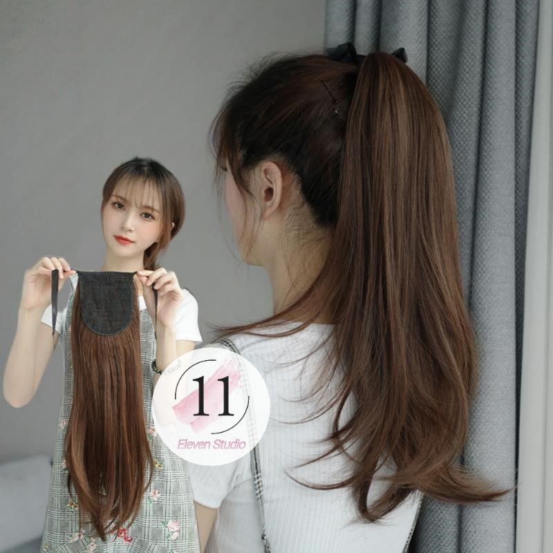 Jual Hair Clip Ponytail Tali Lurus Natural 45cm/55cm | Shopee Indonesia