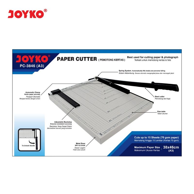 Jual Pemotong Kertas / Paper Cutter Joyko PC-3846 A3 | Shopee Indonesia