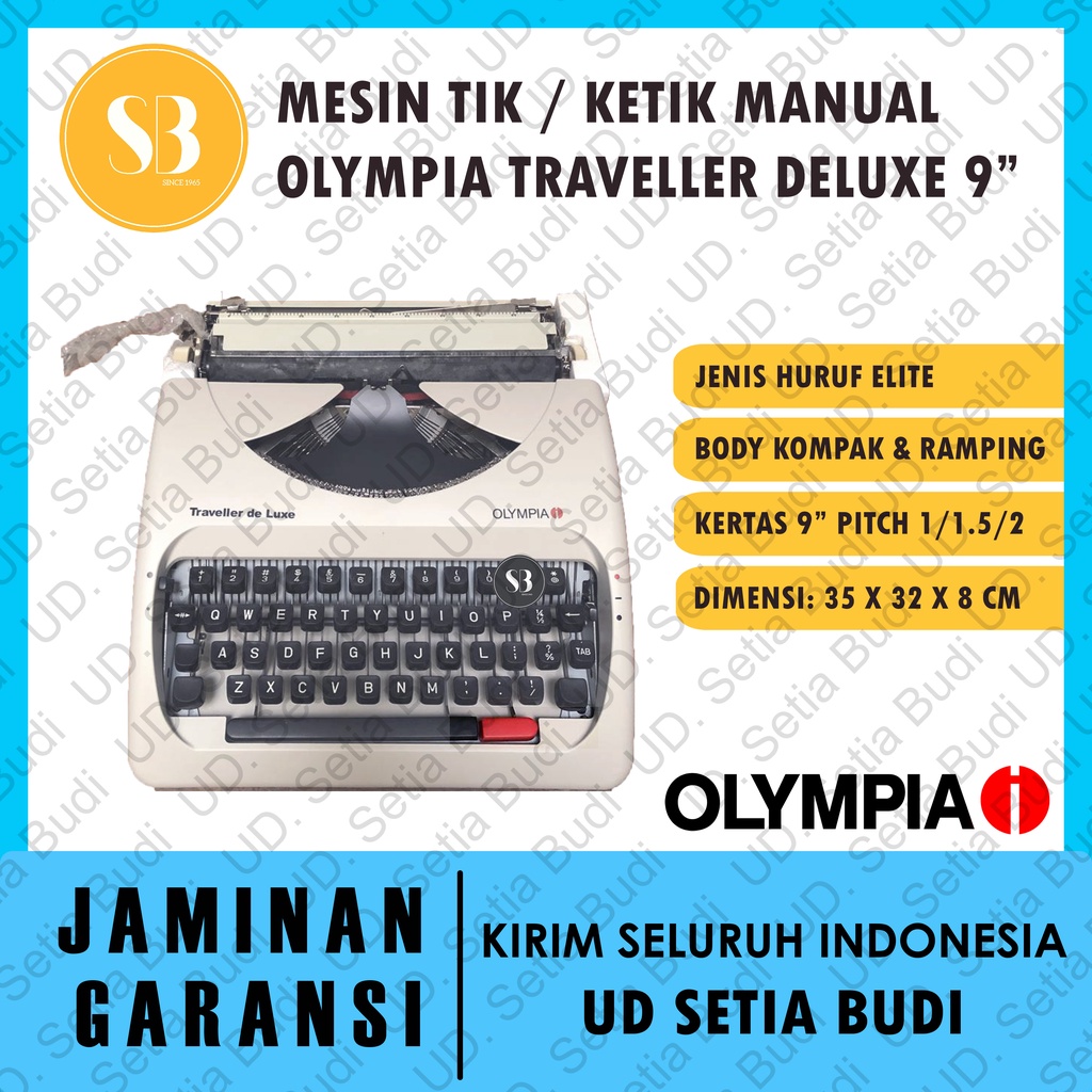 Jual Mesin Ketik Olympia Traveller Deluxe 9" Mesin Tik 9 Inch Asli dan Baru | Shopee Indonesia