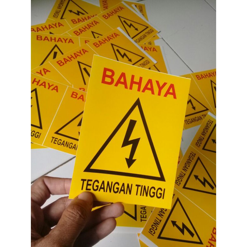 Jual Stiker Tanda Bahaya Listrik Tegangan Tinggi | Shopee Indonesia