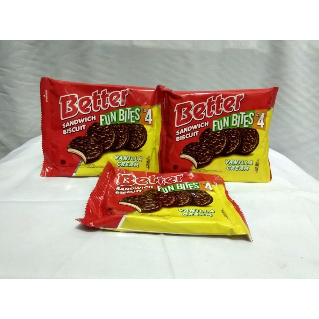 Jual Aneka Snack Biskuit Better Fun Bites Isi 4 @12 gram / Biskuit ...