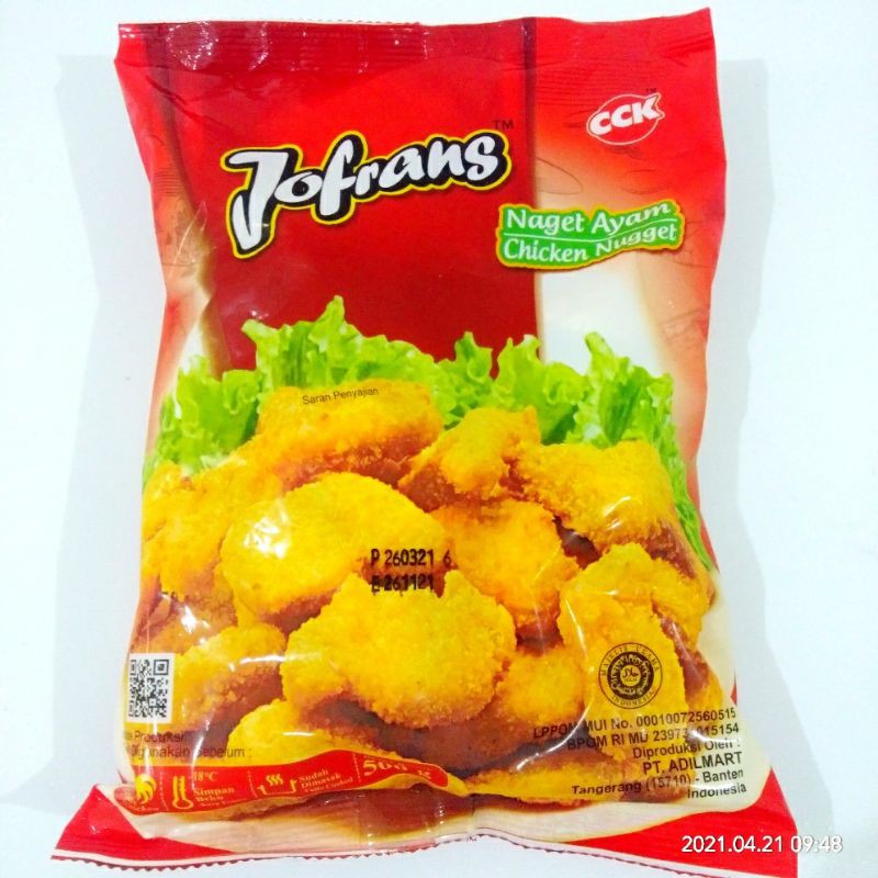 Jual Jofrans Chicken Nugget 500 gram | Shopee Indonesia