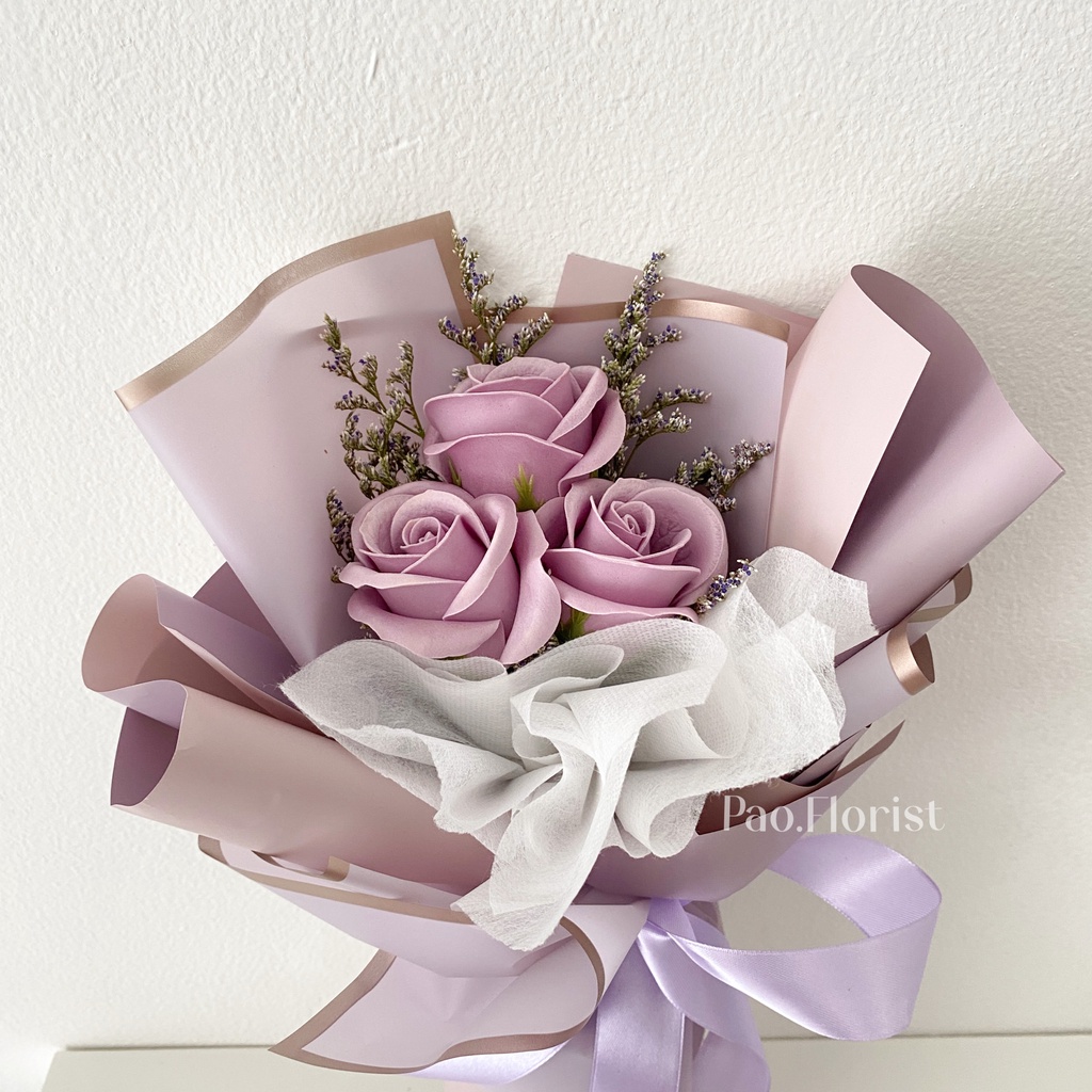 Jual PAO FLORIST 3pcs Soap Flower Buket Bunga Sabun / Soap Flower Roses ...